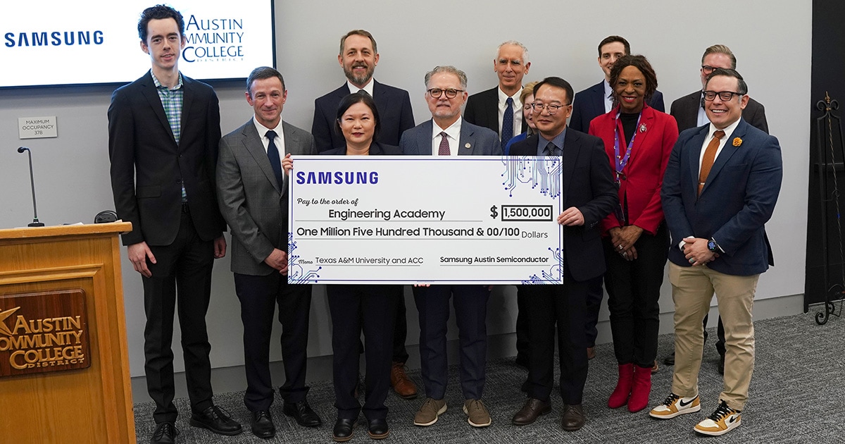 Samsung Austin Semiconductor supports Texas A&M Engineering Academy at Austin Community College ...