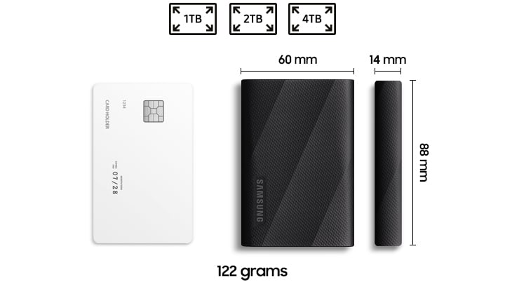 Samsung 4TB T9 Portable SSD 黑色 MU-PG4T0B/WW USB 3.2 Gen 2x2 (HD-ST94TB